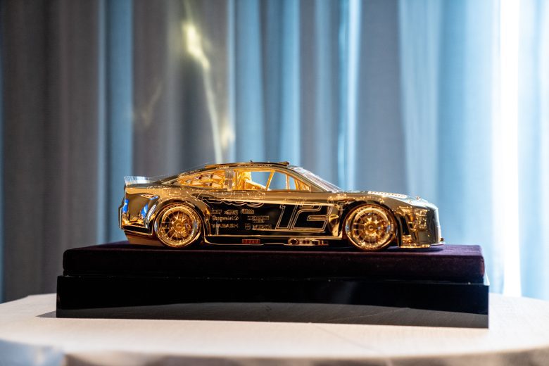 Up-close looks at Ryan Blaney's 2023 Goodyear gold car - NASCAR