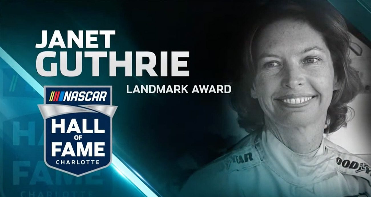 Janet Guthrie accepts Landmark Award at Hall of Fame | NASCAR