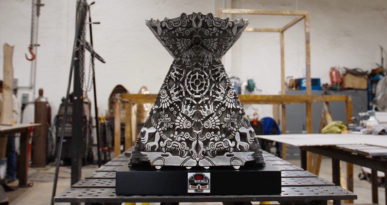 Making the King Taco La Batalla en El Coliseo trophy | NASCAR