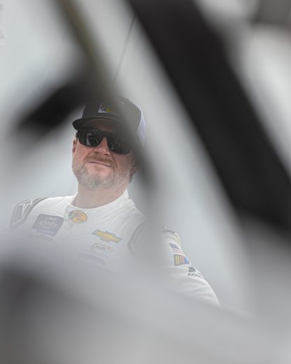 Dale Earnhardt Jr. racing in the 2024 IceBreaker at Florence Motor ...