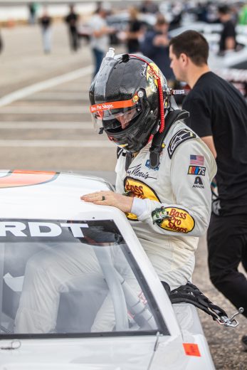 Dale Earnhardt Jr. racing in the 2024 IceBreaker at Florence Motor ...