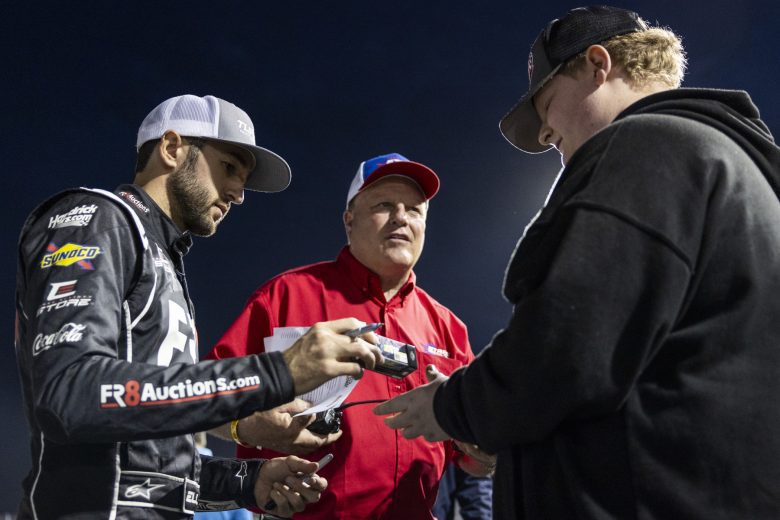 Chase Elliott racing in the 2024 Clyde Hart Memorial at New Smyrna ...