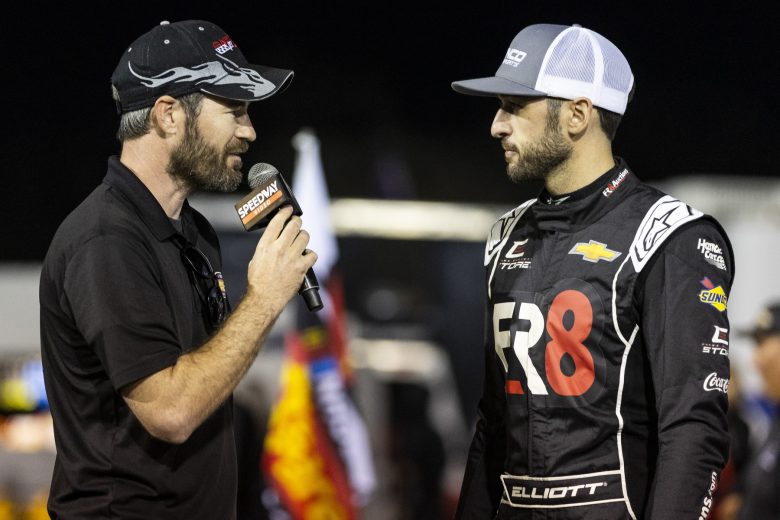 Chase Elliott racing in the 2024 Clyde Hart Memorial at New Smyrna ...