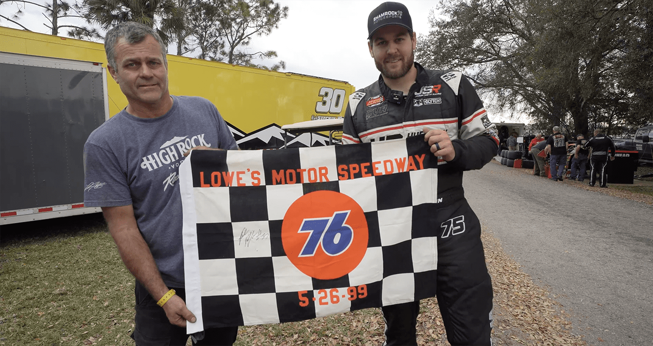 Landon and Robert Huffman reunited with missing Goody's Dash Series ...