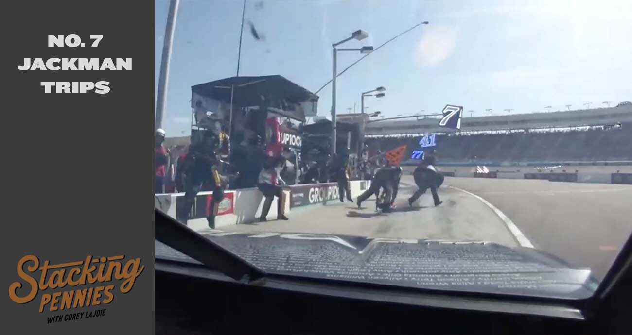Stacking Pennies: Jackman stumbles during pit stop | NASCAR