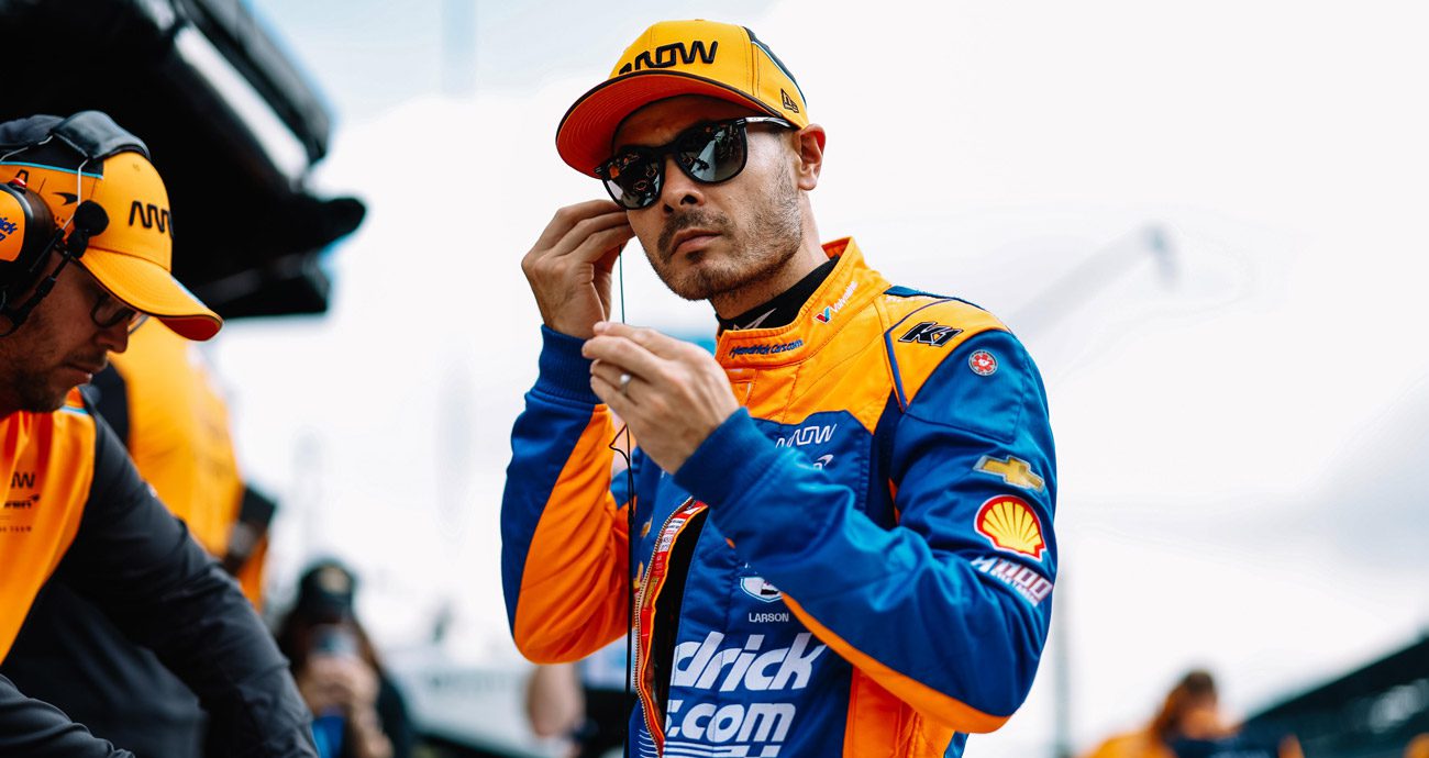 Larson 'behind' at Indy 500 practice, focuses on qualifying - NASCAR