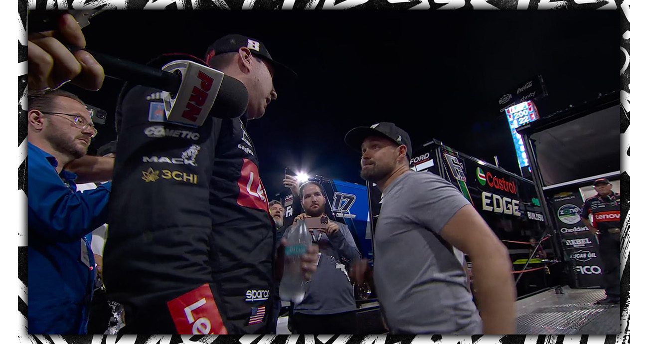 Ricky Stenhouse Jr. swings on Kyle Busch post-race at North Wilkesboro ...