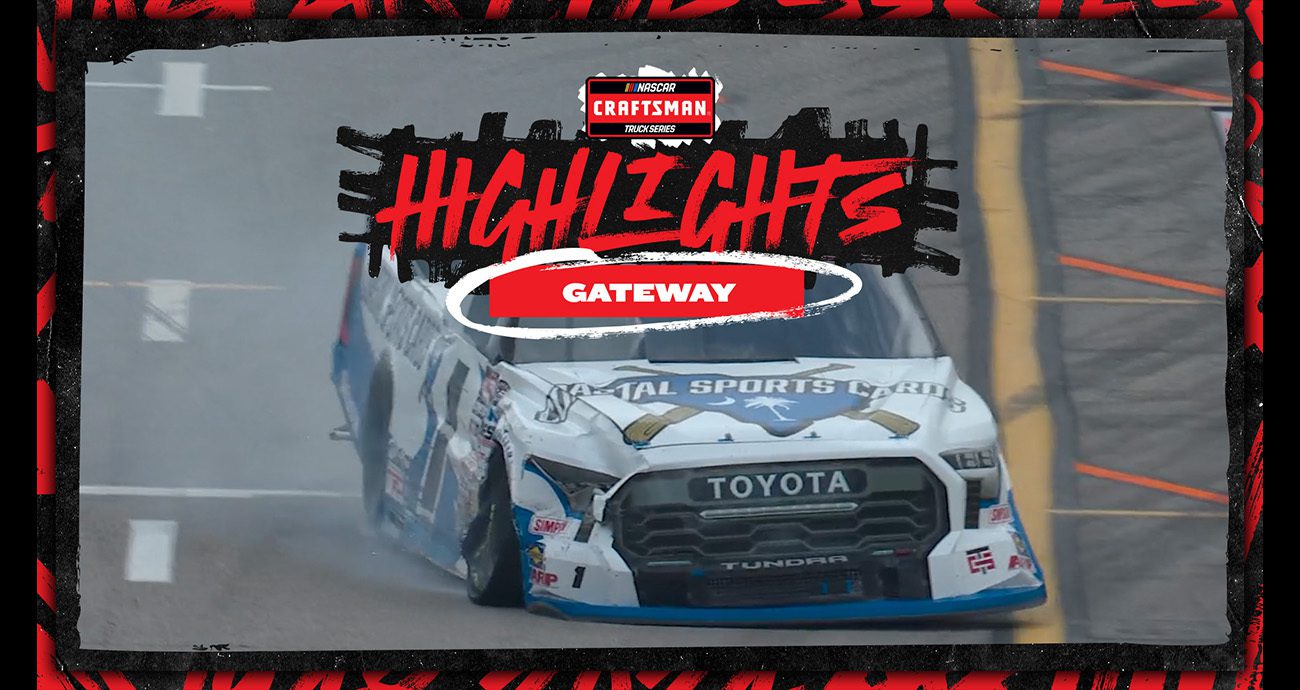 Howard slams wall at Gateway after flat tire in Truck race - NASCAR