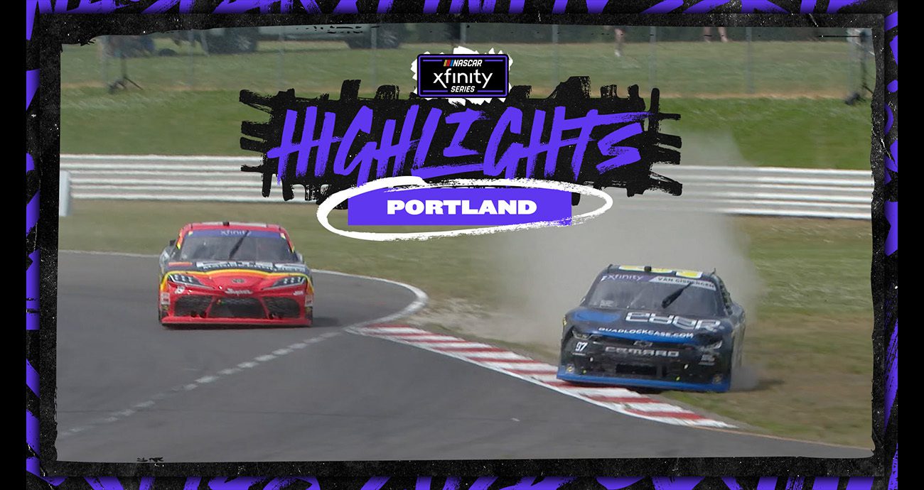 Van Gisbergen slides in Portland grass in Xfinity race - NASCAR