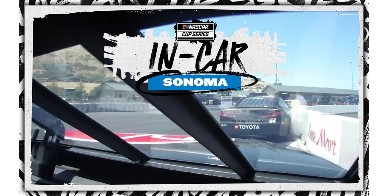 In-car camera: Ty Gibbs clips inside wall in Turn 11 | NASCAR