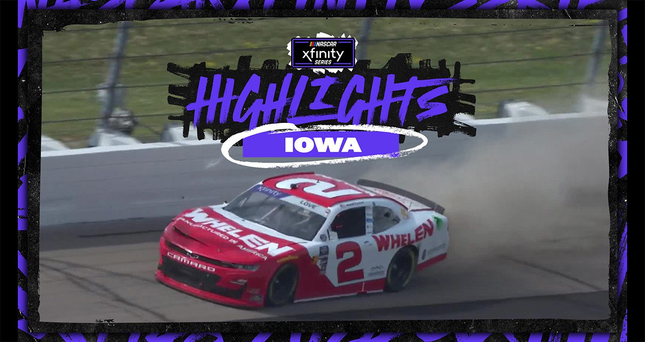 Jesse Love hits wall hard to end Stage 2 - NASCAR