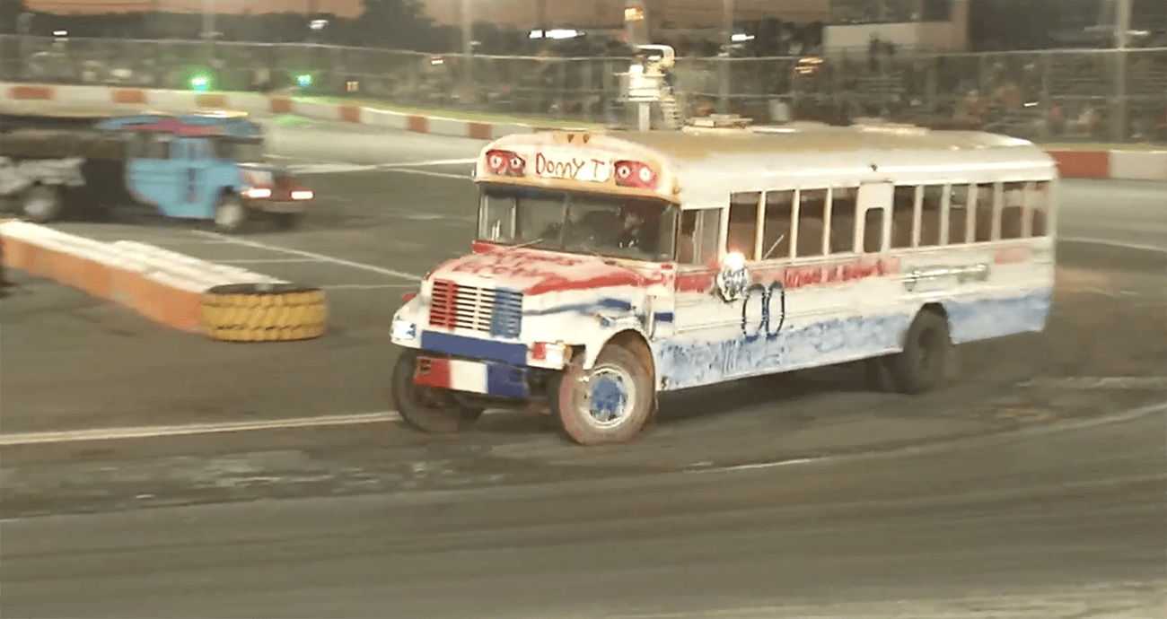 Highlights: School Buses take on Riverhead Raceway's Figure 8 ...