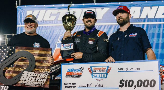 Worst to first: Connor Hall charges through field to earn Thunder Road ...