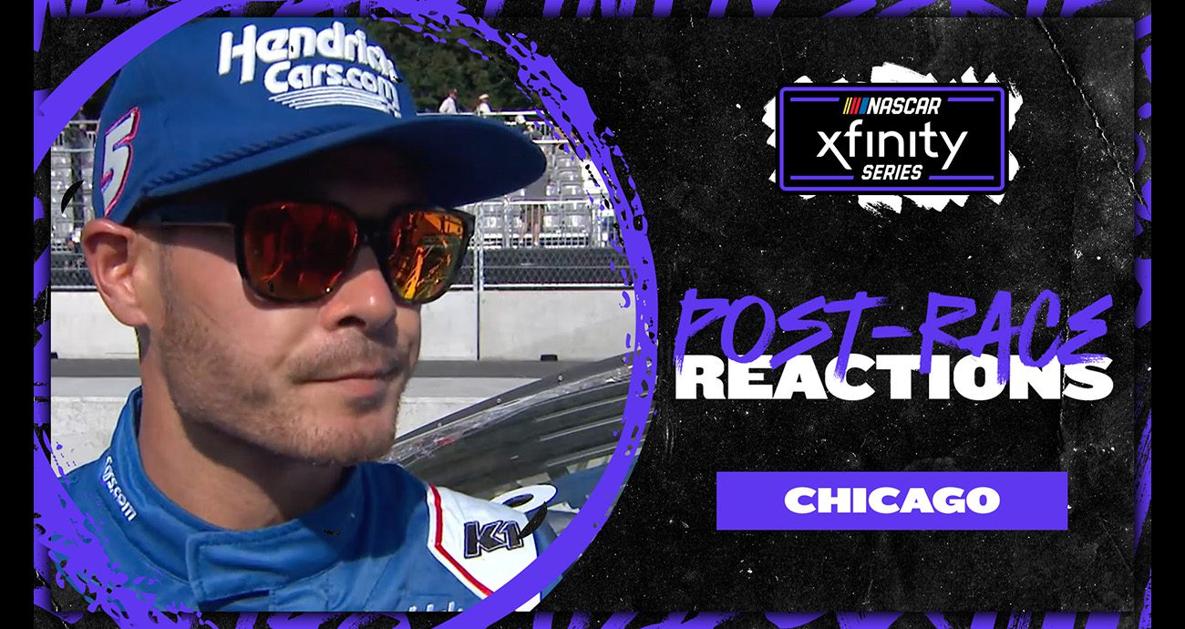Larson: 'Was having a blast' in Xfinity race at Chicago - NASCAR