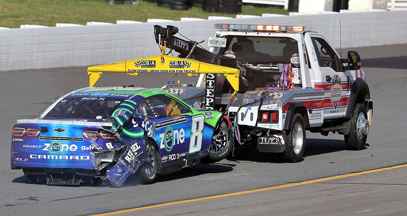 Kyle Busch, Corey LaJoie tangle in late Pocono crash | NASCAR