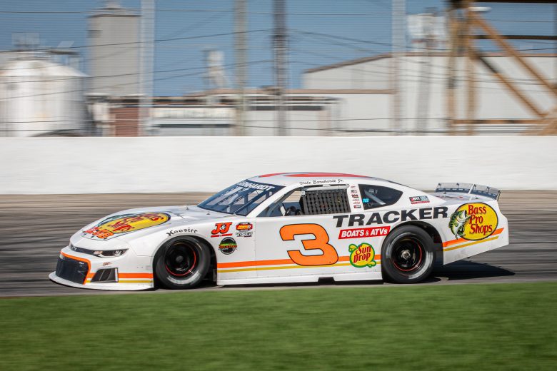 Dale Earnhardt Jr. racing in the 2024 Hampton Heat at Langley Speedway ...