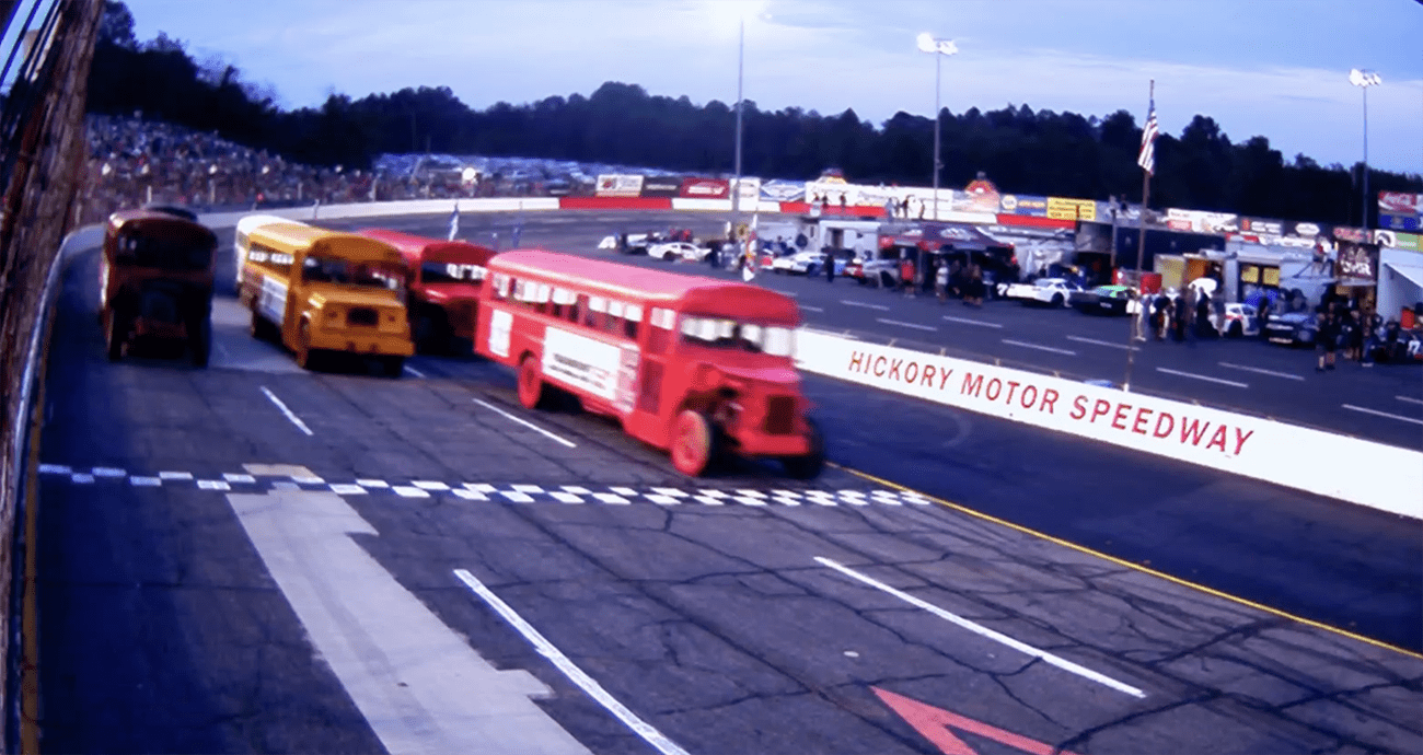 Highlights: School buses put on a show at Hickory Motor Speedway ...
