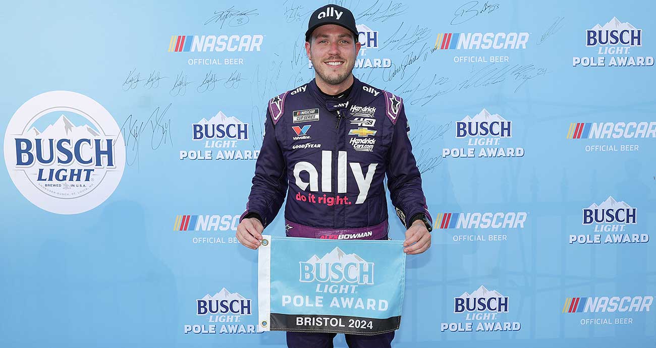 Bowman wins Busch Light pole for Bristol Night Race - NASCAR