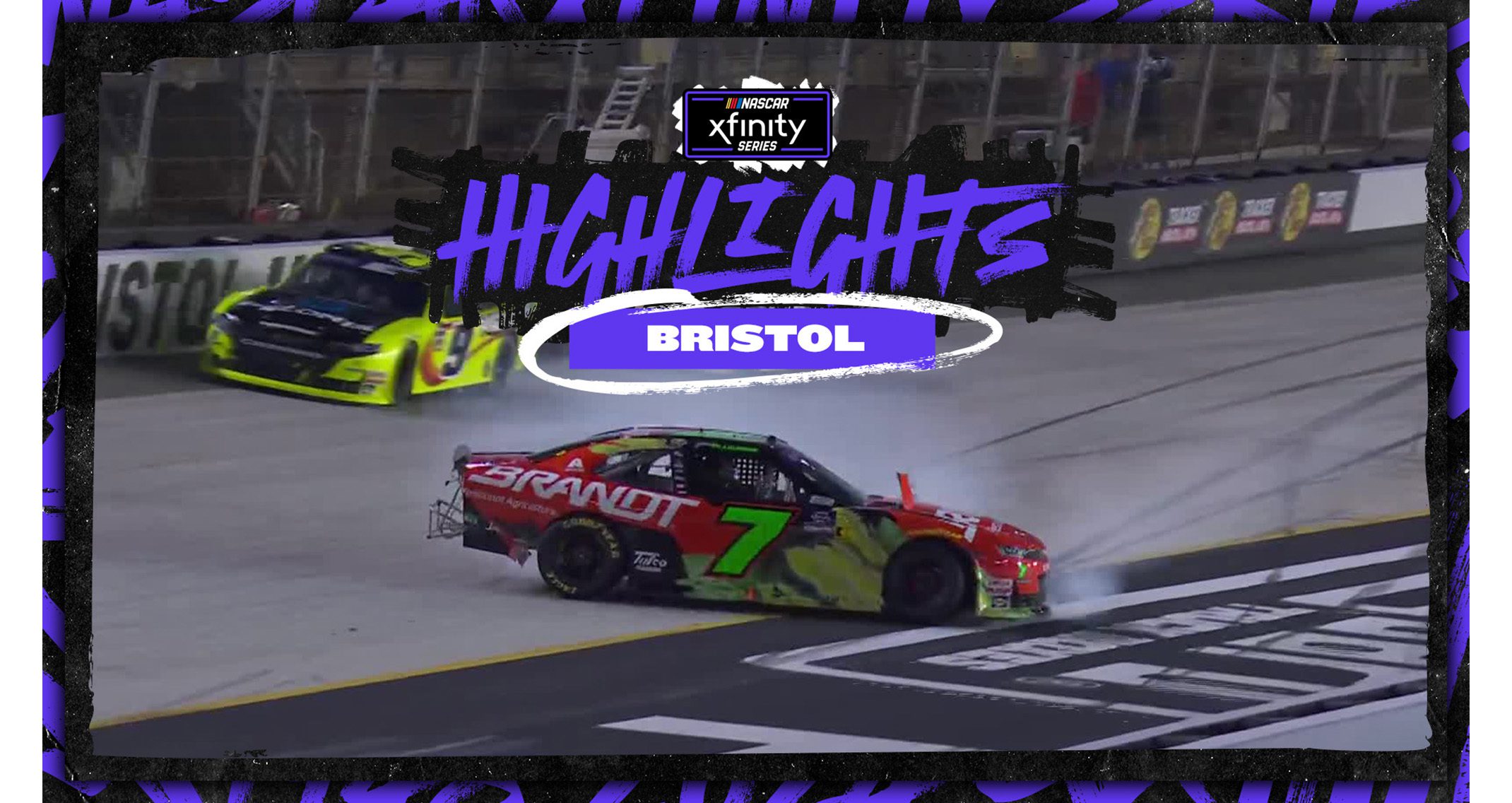 Justin Allgaier spins after contact with Sheldon Creed - NASCAR