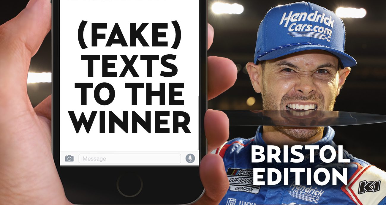 Fake texts to Bristol 2024 night race winner Kyle Larson | NASCAR