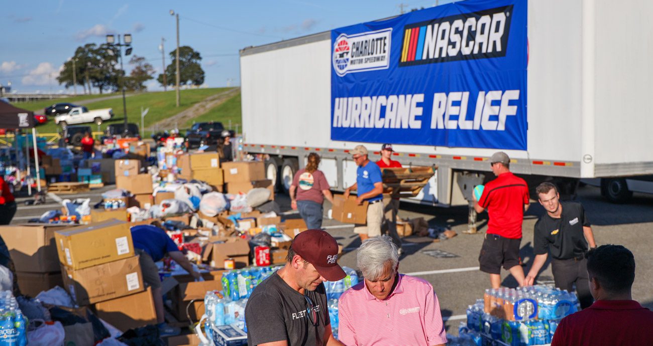 Community rallies to support Hurricane Helene victims | NASCAR