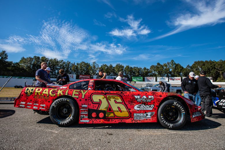 Christmas themed race cars at the Snowball Derby - Official Site Of NASCAR