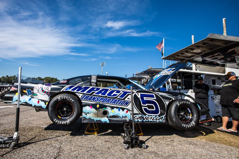 Christmas themed race cars at the Snowball Derby - Official Site Of NASCAR