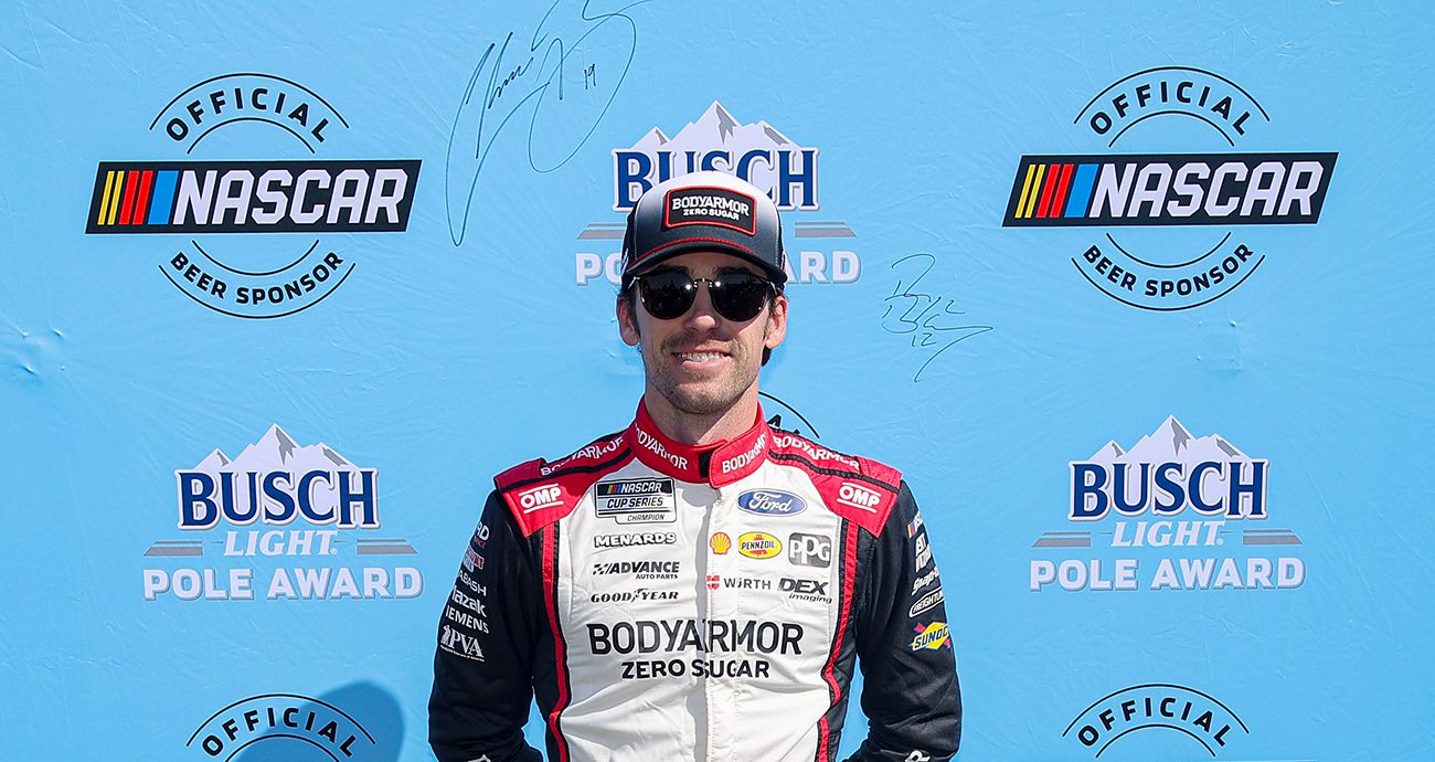 Ryan Blaney speeds to Atlanta Busch Light Pole Award | NASCAR