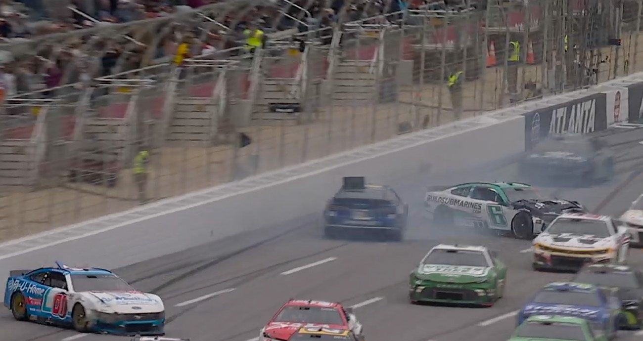Elliott gets into the wall, collects multiple drivers - NASCAR