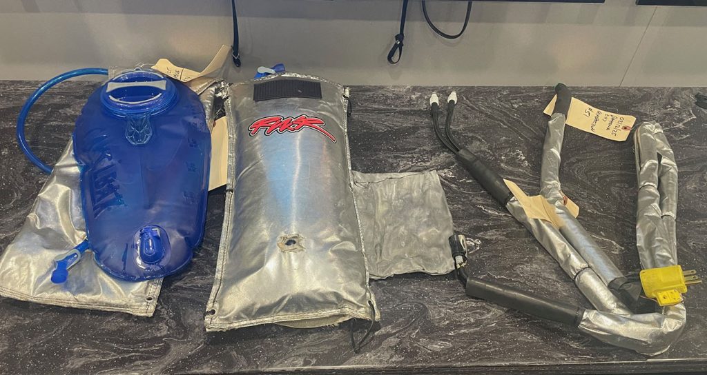 Hydration packs from Nos. 34, 51 on display at COTA | NASCAR