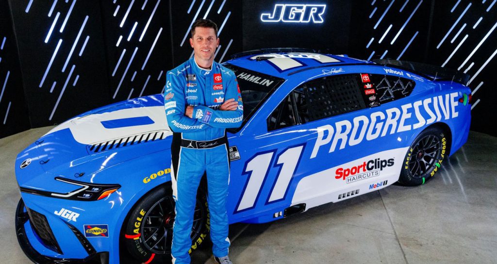 Progressive Insurance teams with Denny Hamlin, JGR | NASCAR