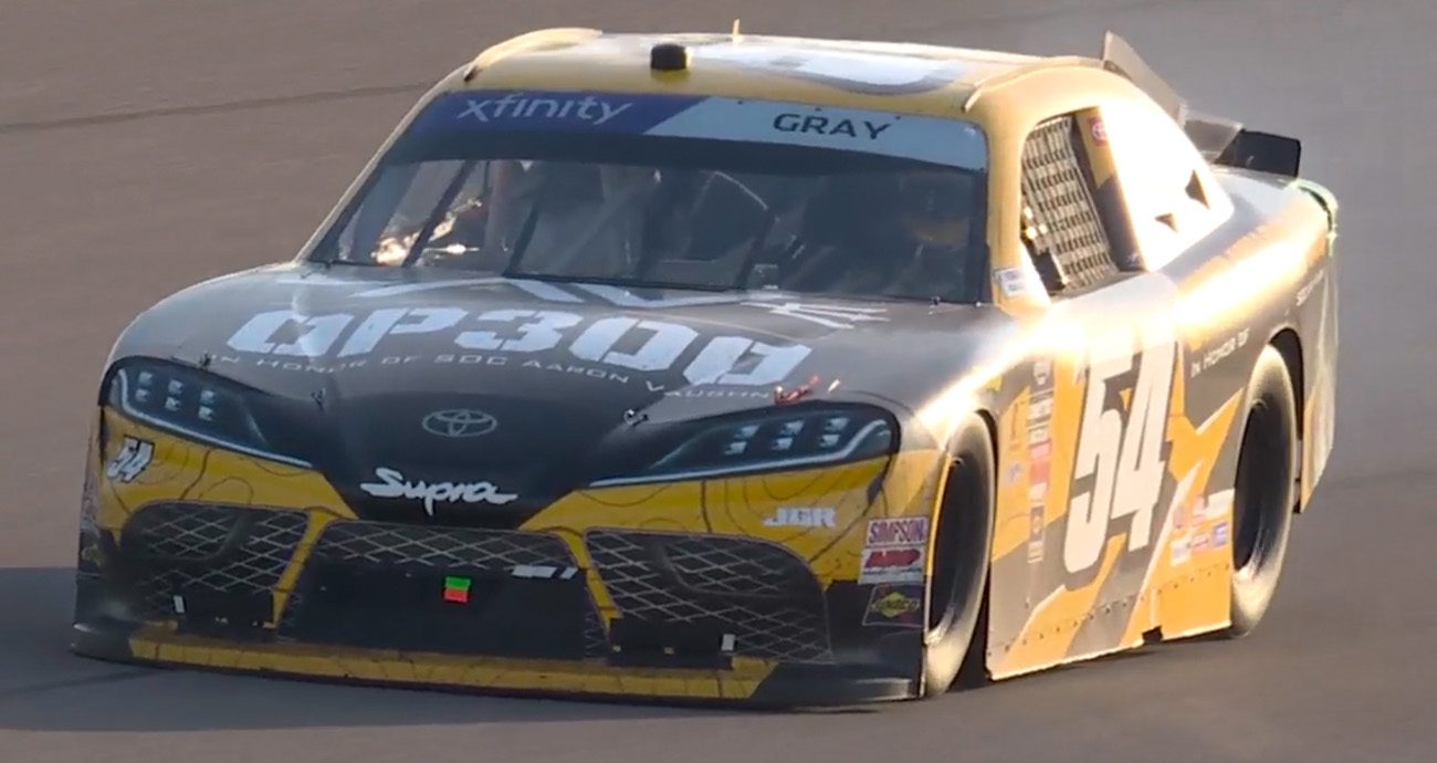 Taylor Gray spins, sets up late caution inside 10 to go - NASCAR