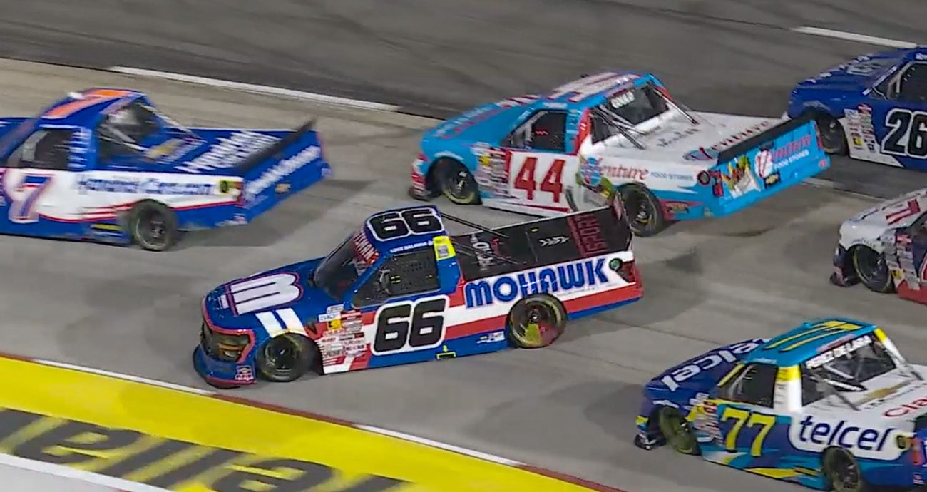 Luke Baldwin spins around as final stage gets underway - NASCAR