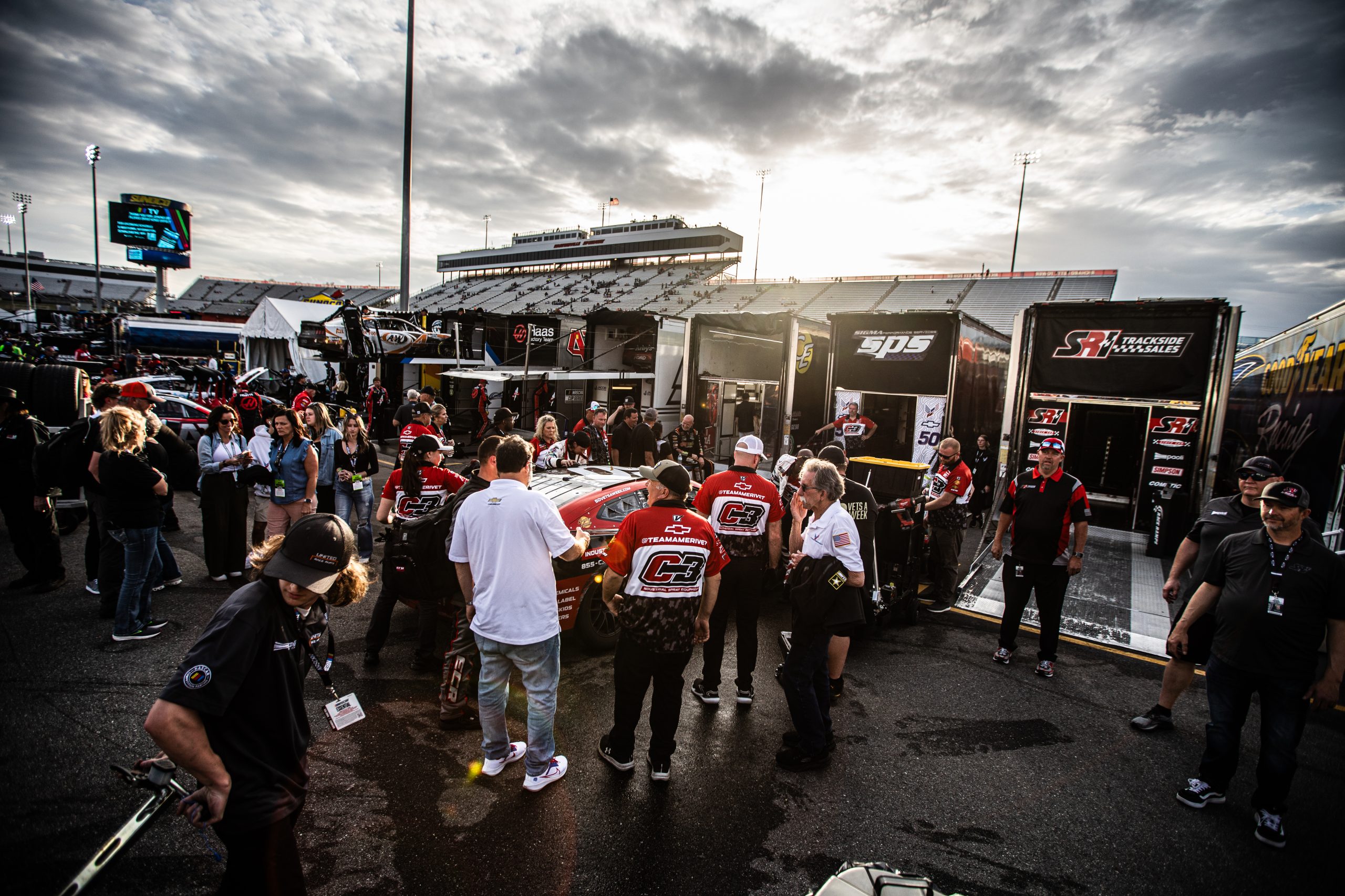 Burt Myers keeps smile through his Cup Series race at Martinsville
