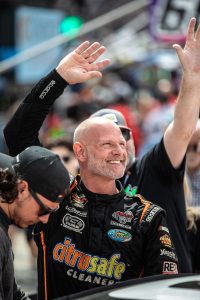 Burt Myers keeps smile through his Cup Series race at Martinsville