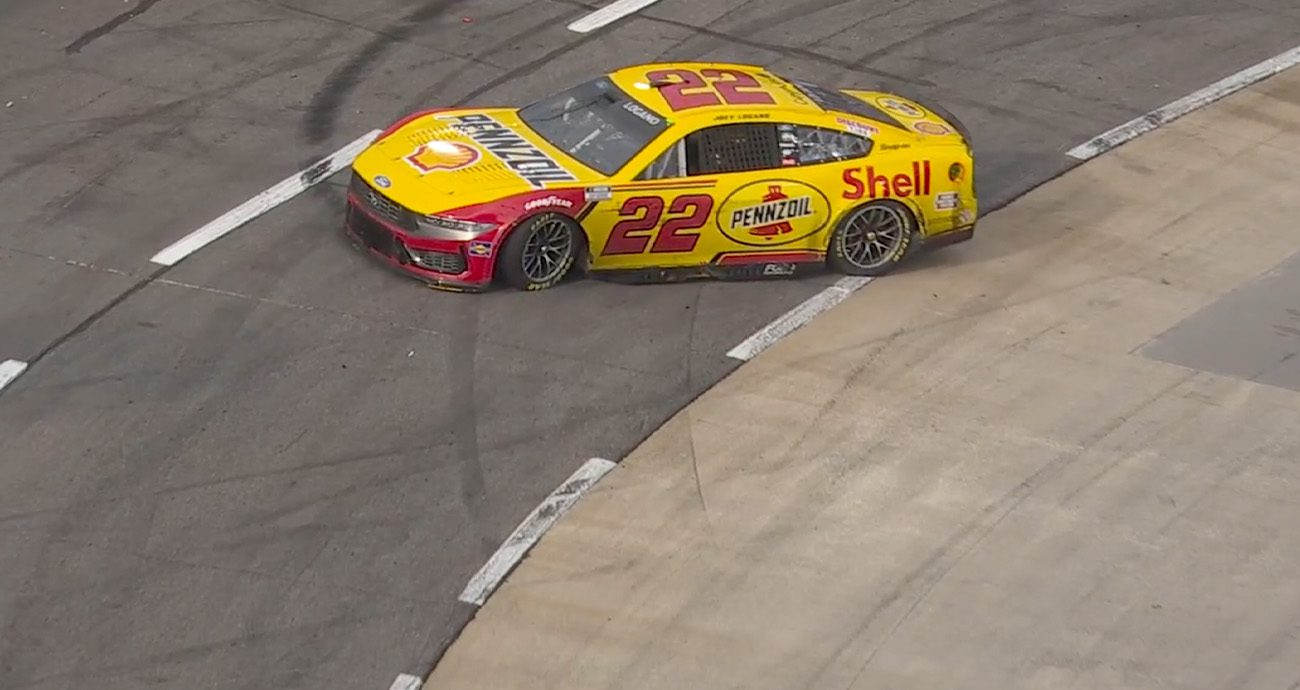 Joey Logano spins after contact from Chase Briscoe late - NASCAR