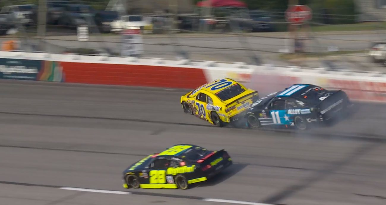 Darlington damage: Honeyman, Williams crash late | NASCAR