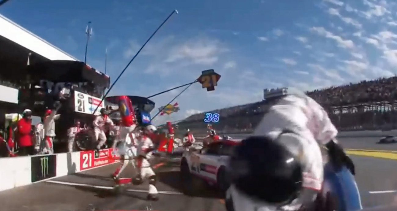 How stack-up on pit road led to a crew member getting hit - NASCAR