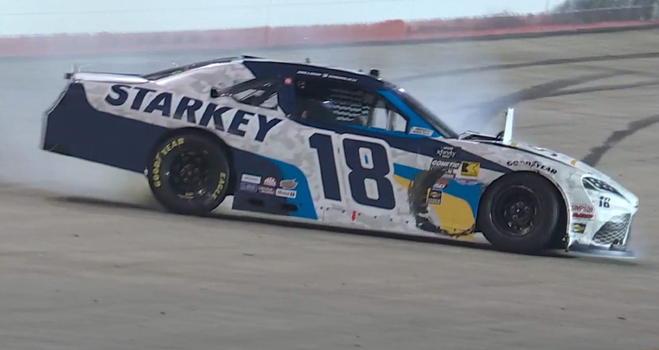 Sawalich goes spinning after contact with Sammy Smith - NASCAR