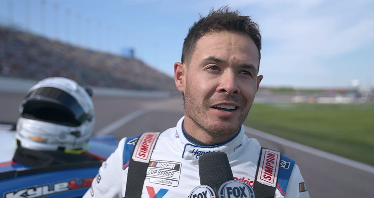 Larson on Kansas victory: 'Glad to not win by an inch' | NASCAR