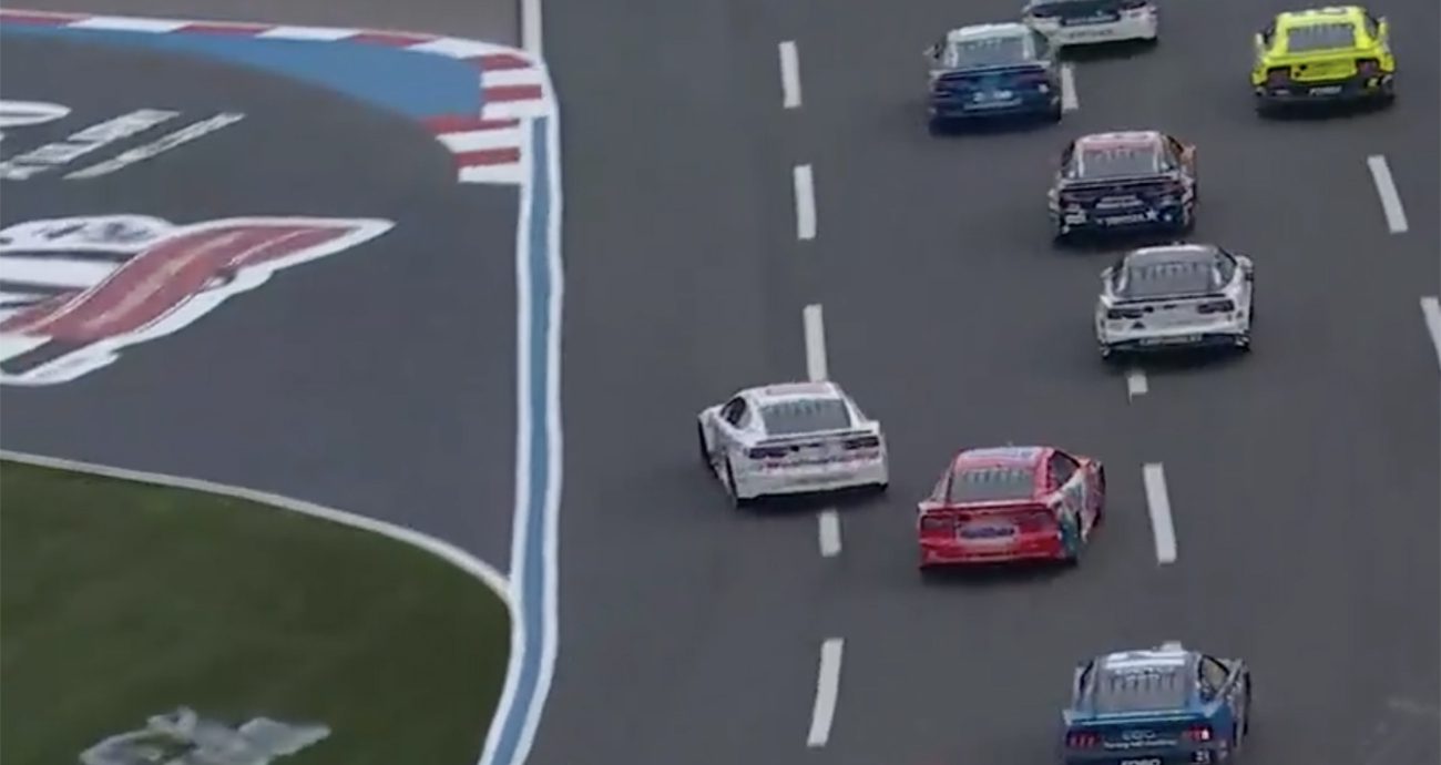 SVG makes incredible save after contact from Stenhouse - NASCAR