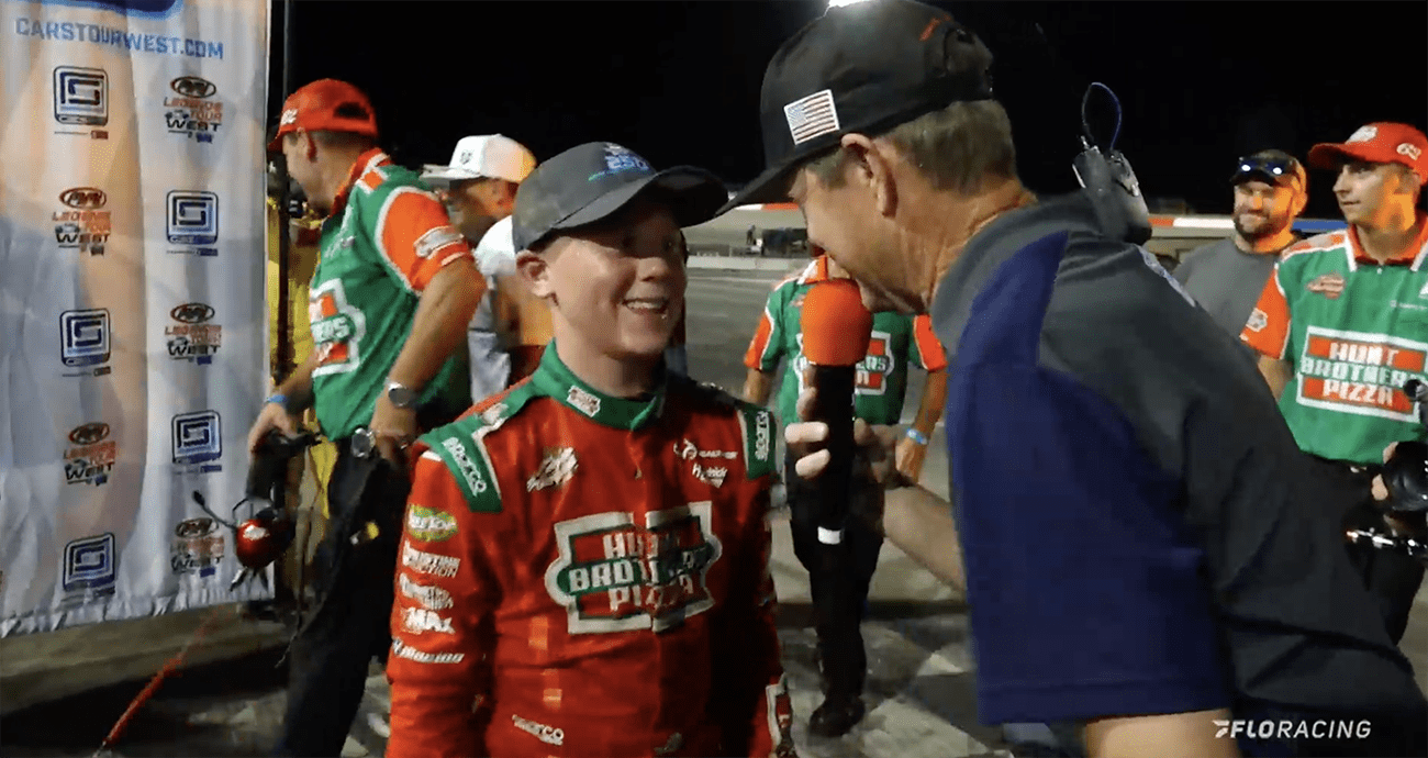 Interview: Keelan and Kevin Harvick celebrate a big night at Kern ...