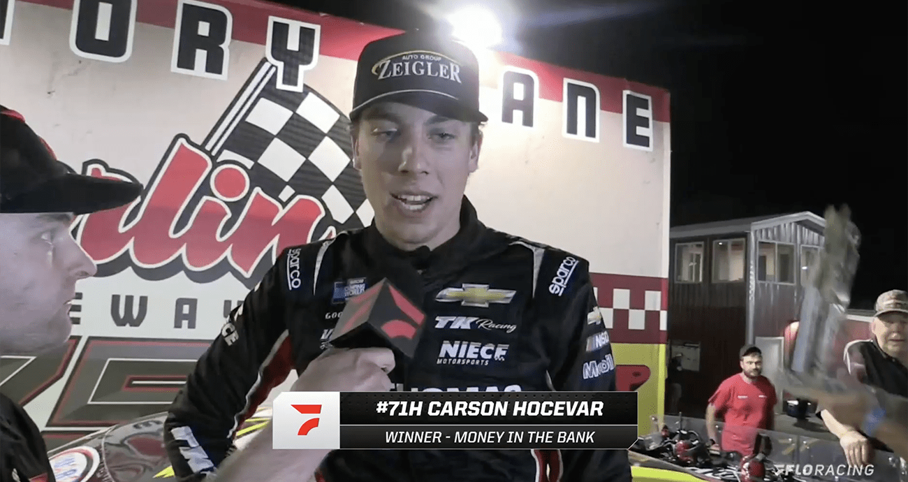Carson Hocevar wins the Money in the Bank 150 at Berlin Raceway