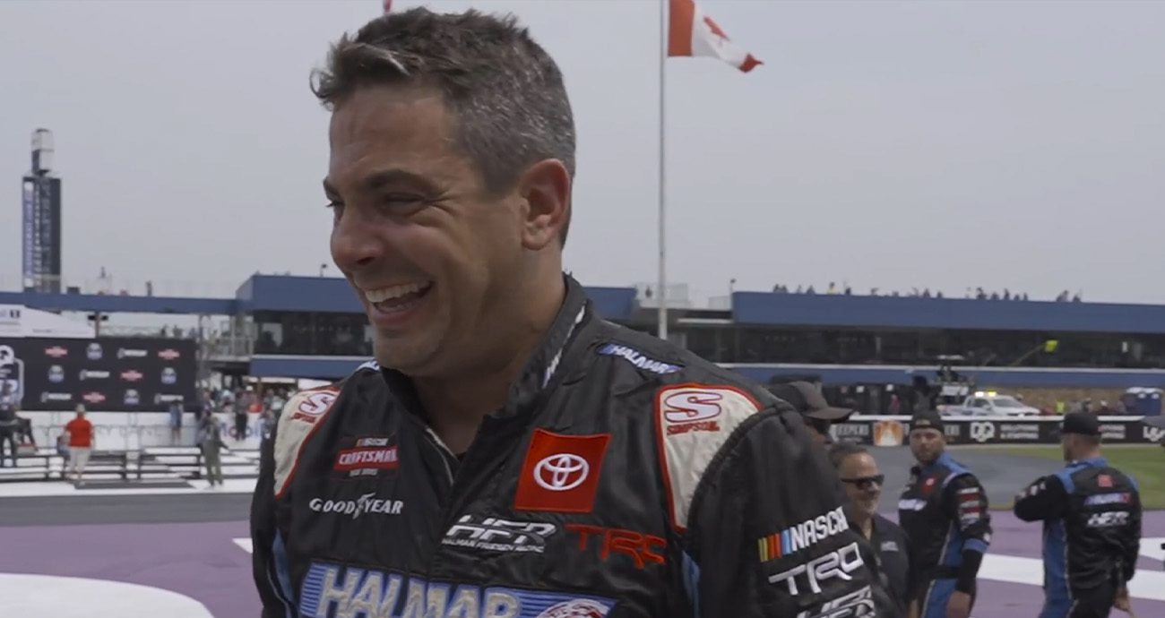 Friesen climbs fence, salutes fans after Michigan win - NASCAR