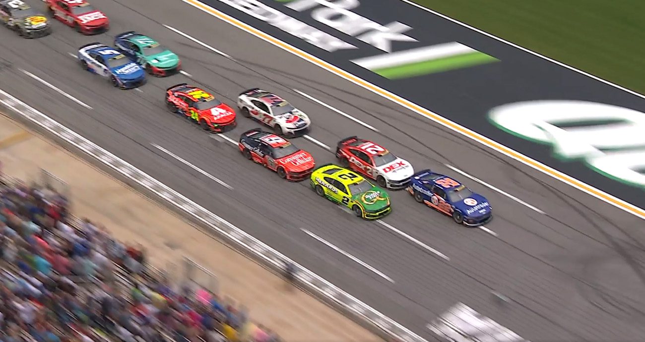 Racing resumes at EchoPark after weather delay - NASCAR