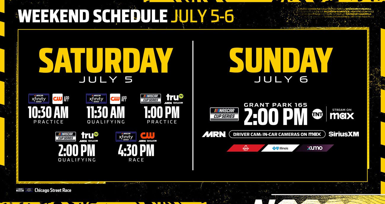 Weekend schedule for 2025 Chicago Street Race - Official Site Of NASCAR