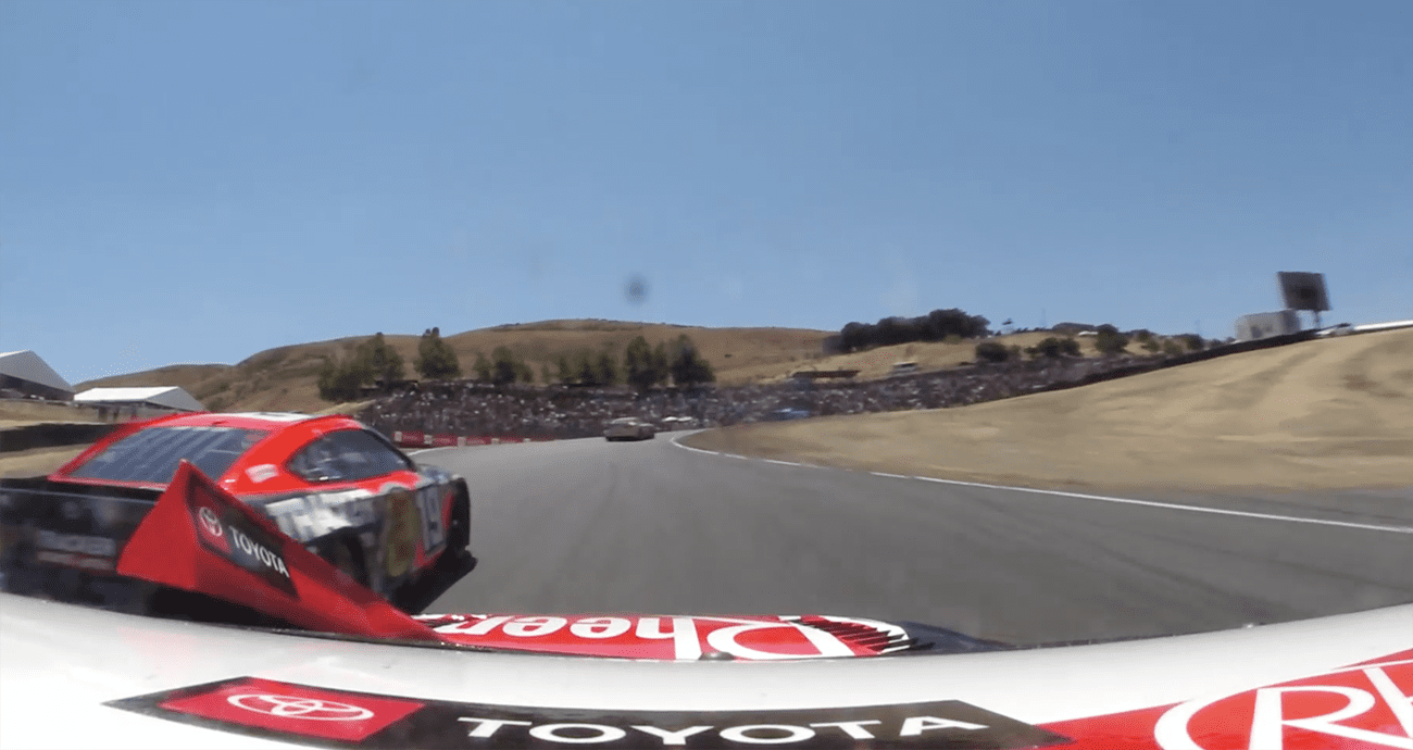 In-car camera: Bell spins around after contact with Briscoe - NASCAR