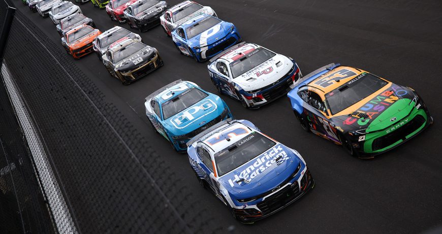 Larson falls short in bid for repeat Brickyard 400 win | NASCAR