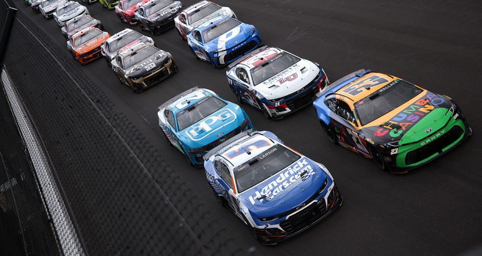 Larson falls short in bid for repeat Brickyard 400 win | NASCAR