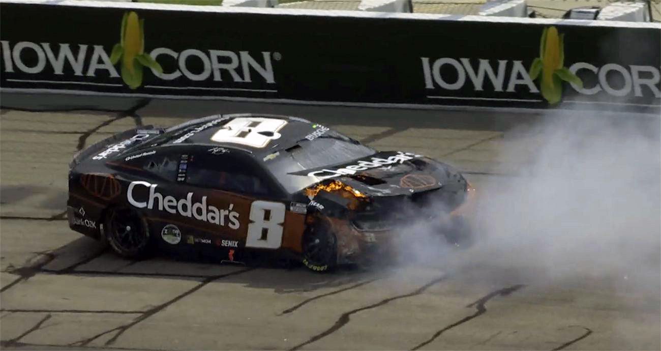 Violent practice crash sends Kyle Busch to back of field | NASCAR